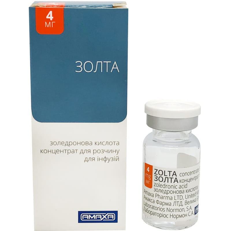 Золта концентрат для розчину для інфузій 4 мг/5 мл флакон 5 мл 1 шт ...