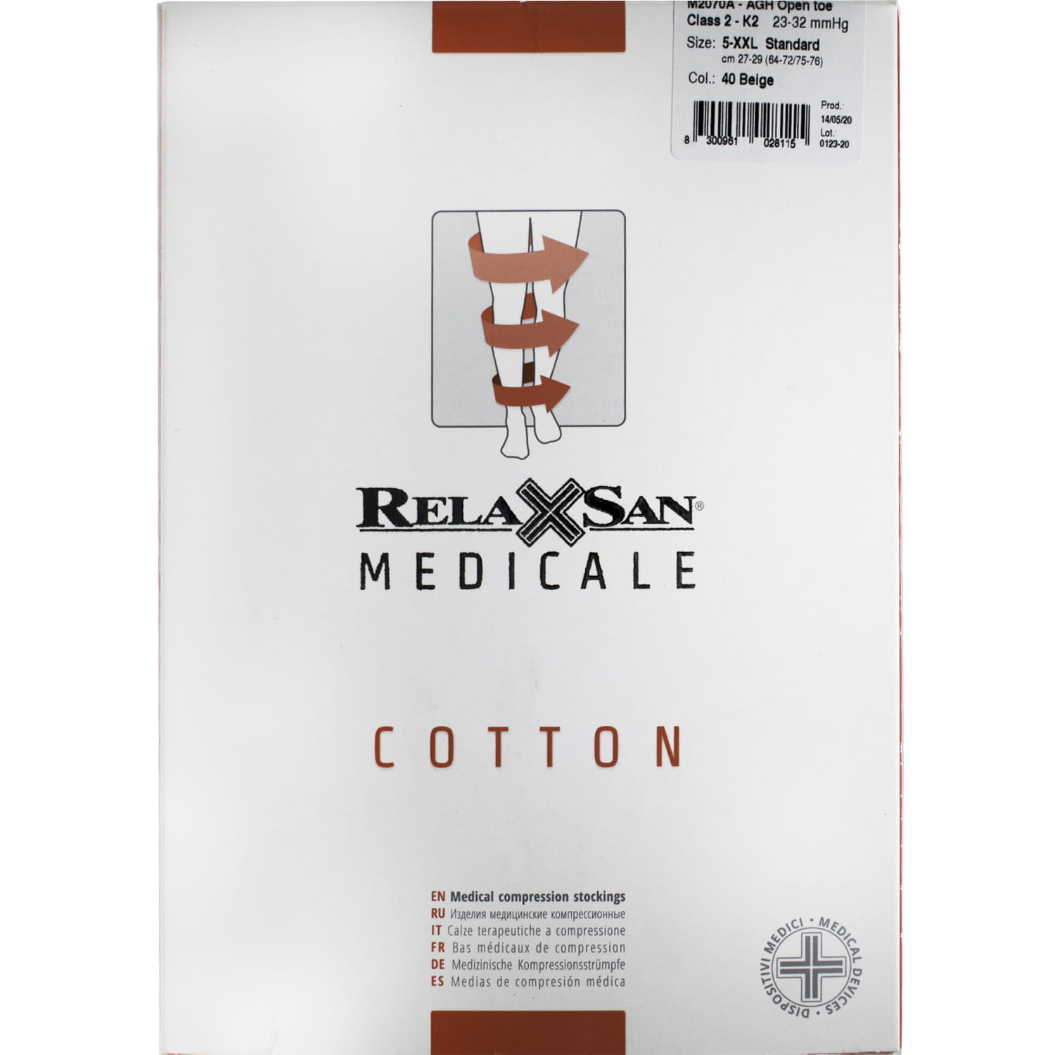 Панчохи з відкритим носком RELAXSAN (Релаксан) Medicale Soft (23-32 мм ...
