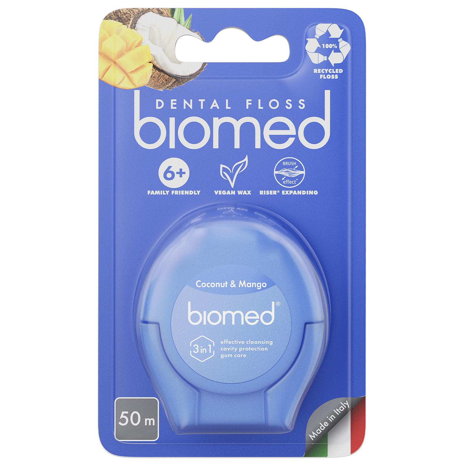 Зубная нить BIOMED (Биомед) Кокос и манго 50 м (7640168937232) Profimed ...