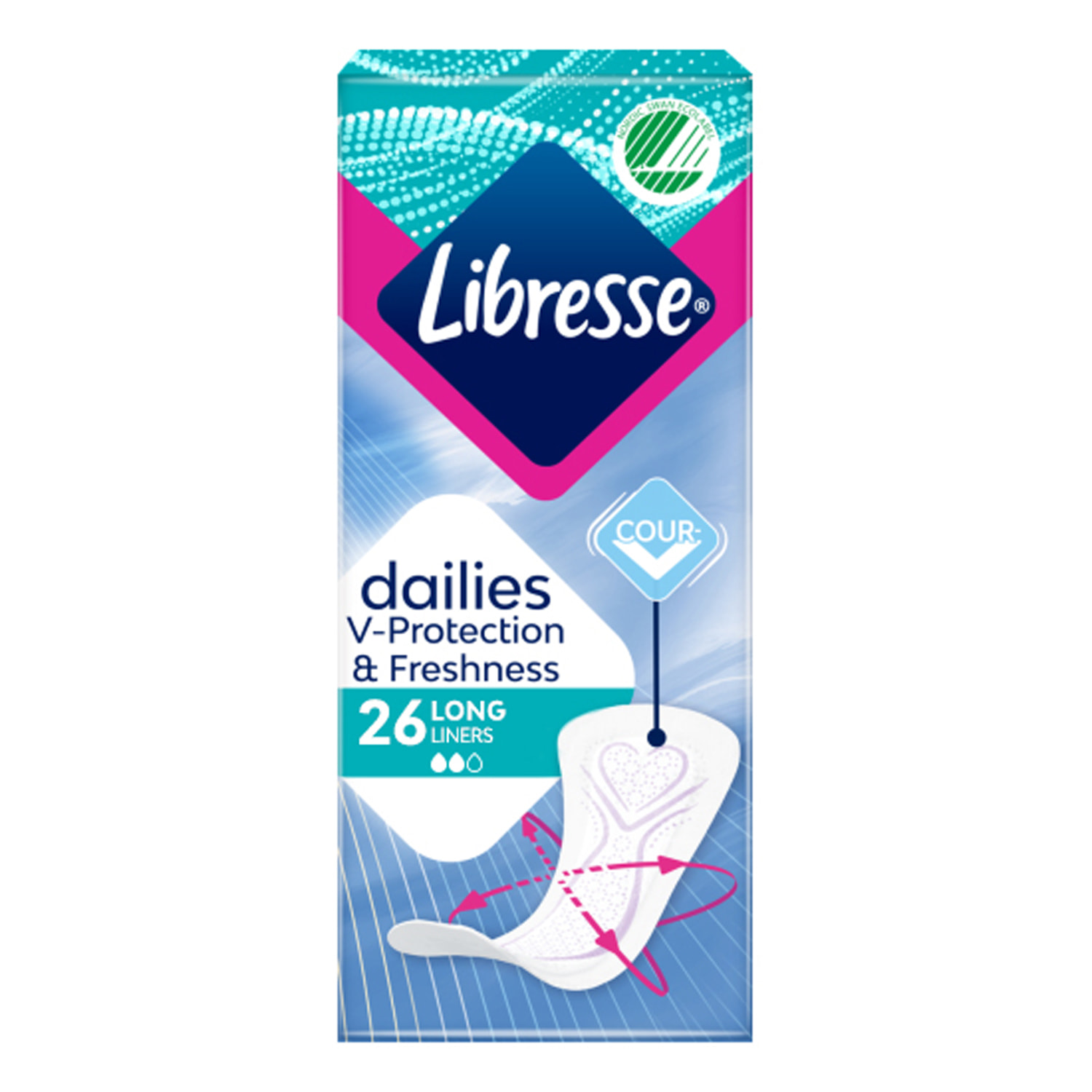 Прокладки щоденні жіночі LIBRESSE (Лібрес) Daily Fresh Long (Дейлі фреш ...