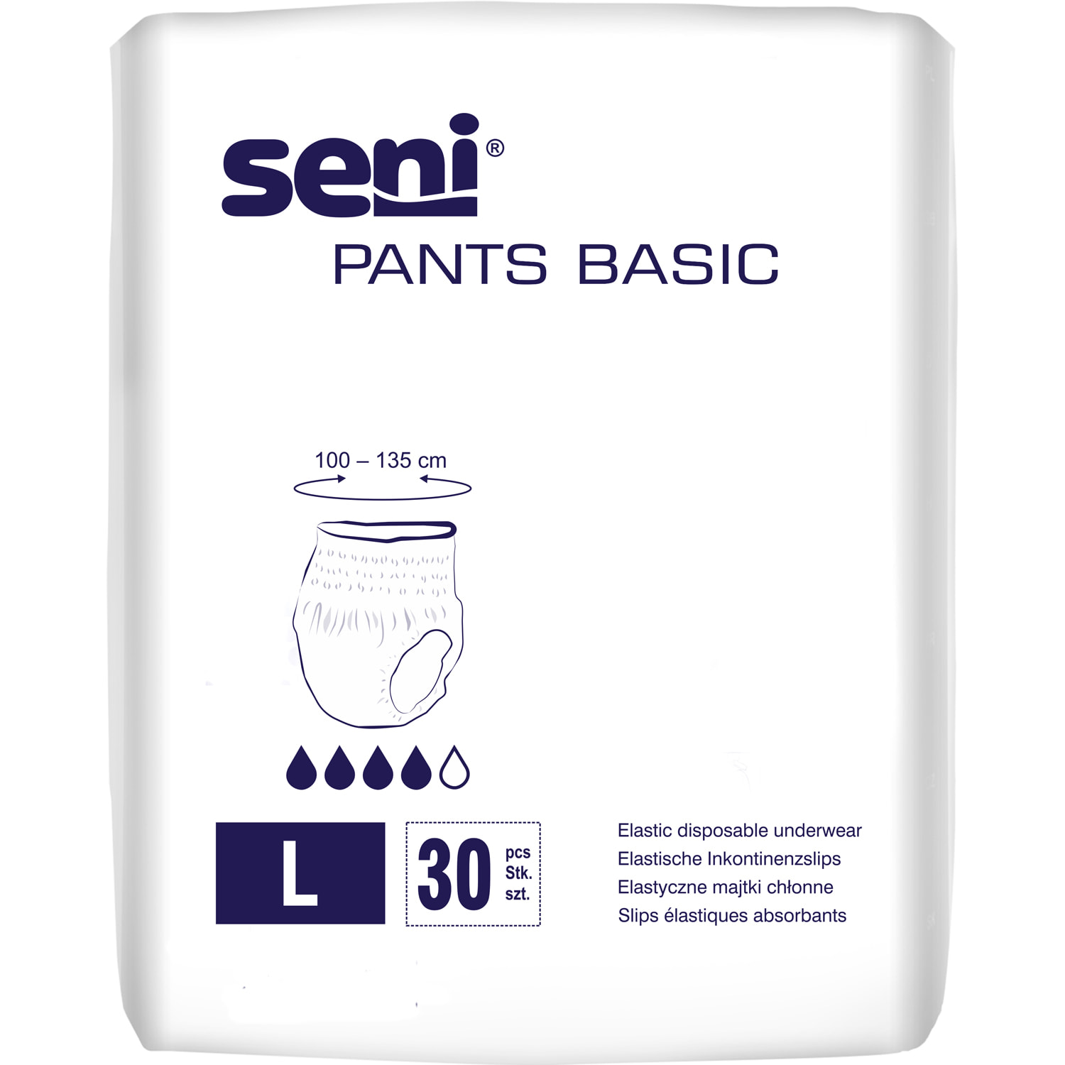 Підгузки-труси для дорослих Seni (Сені) Pants Basic Large (Пантс Базік Лардж) поглинаючі розмір ...