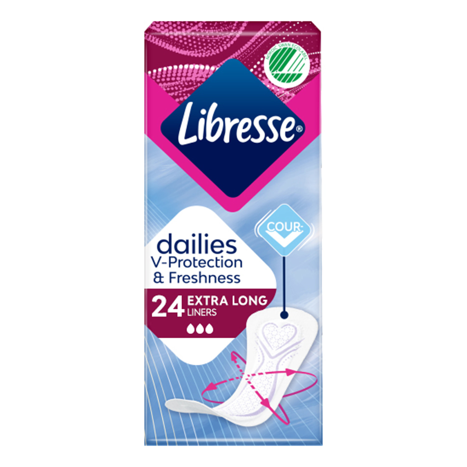 Прокладки ежедневные женские LIBRESSE (Либресс) Daily Fresh Extra Long ...