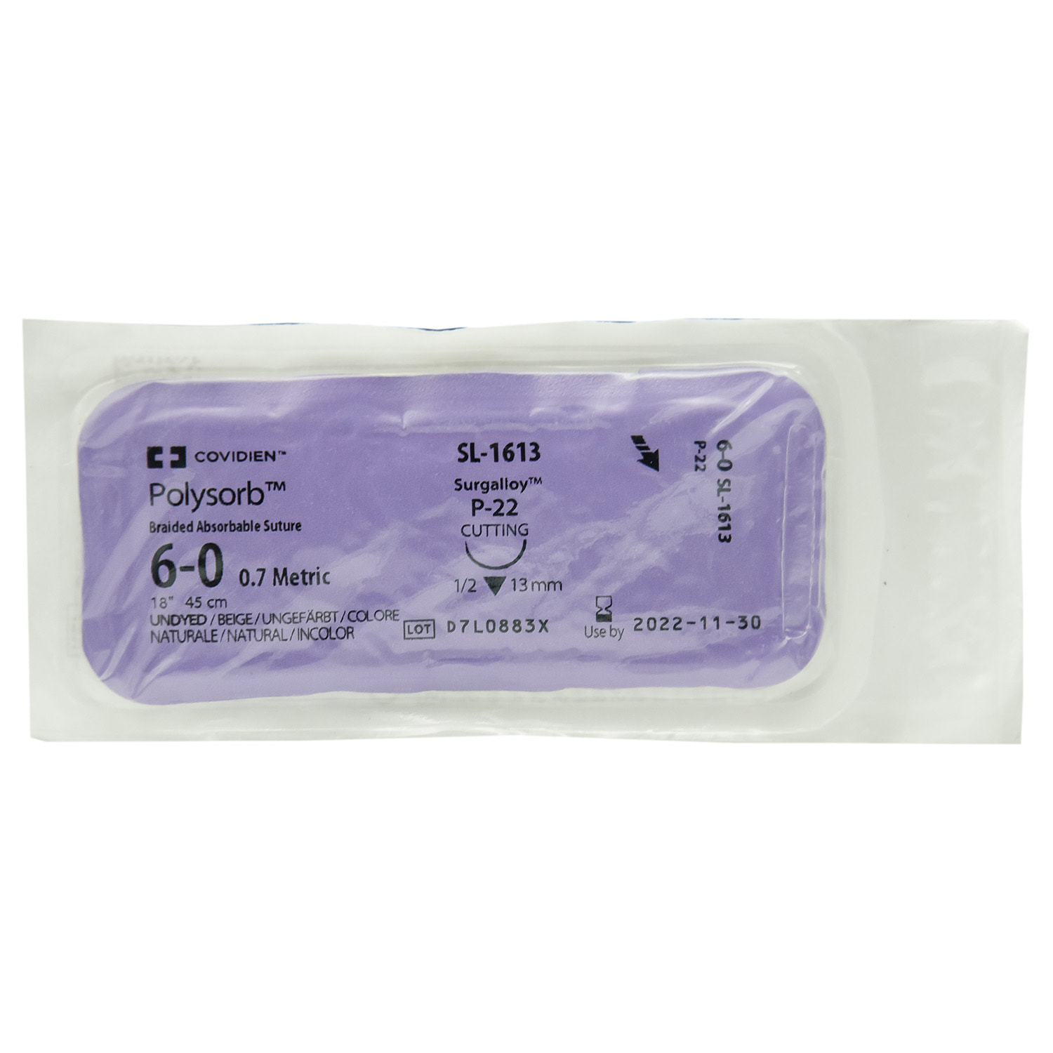 Шовный материал хирургический рассасывающийся Polysorb (Полисорб) USP 6 ...