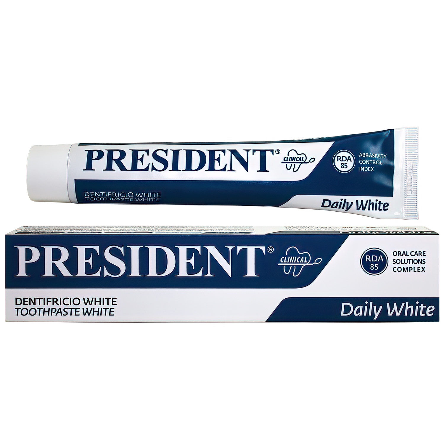Зубна паста PRESIDENT (Президент) Clinical White (Клінікал Вайт) Daily ...